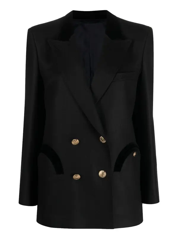 BLAZÉ MILANO Tailored Double-breasted Blazer - Black