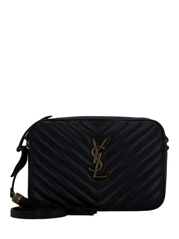 Saint Laurent Lou Quilted Messenger Bag - Black