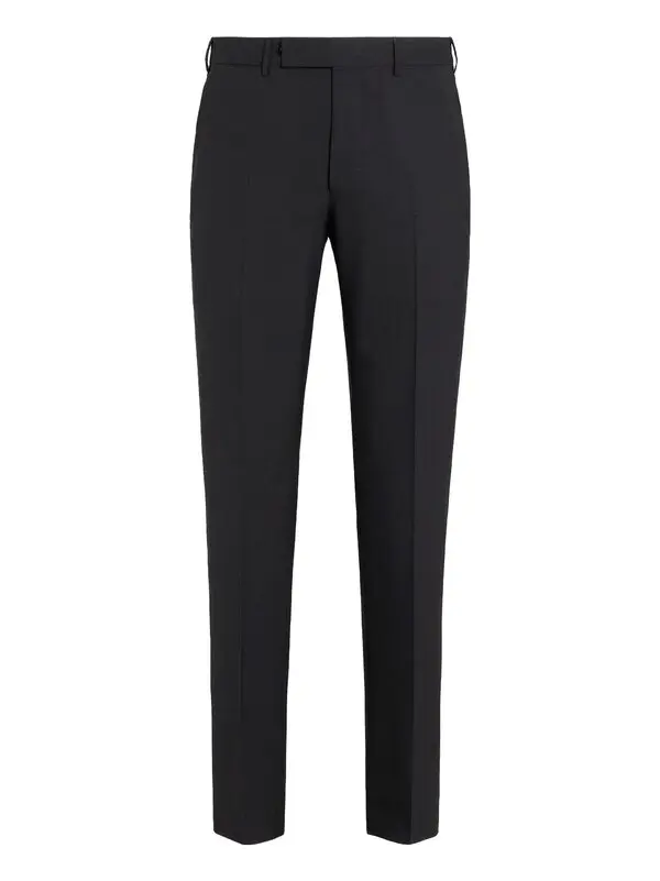 Zegna High Performance Tailored Wool Trousers - Black