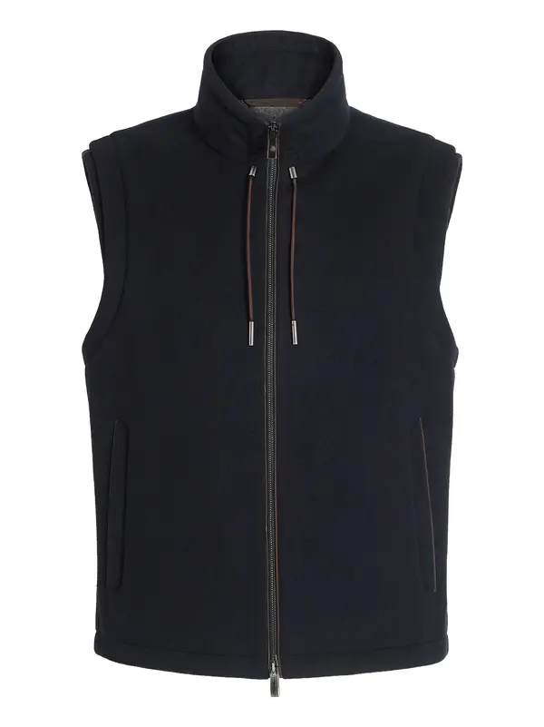 Zegna Down-filled Wool Gilet - Blue