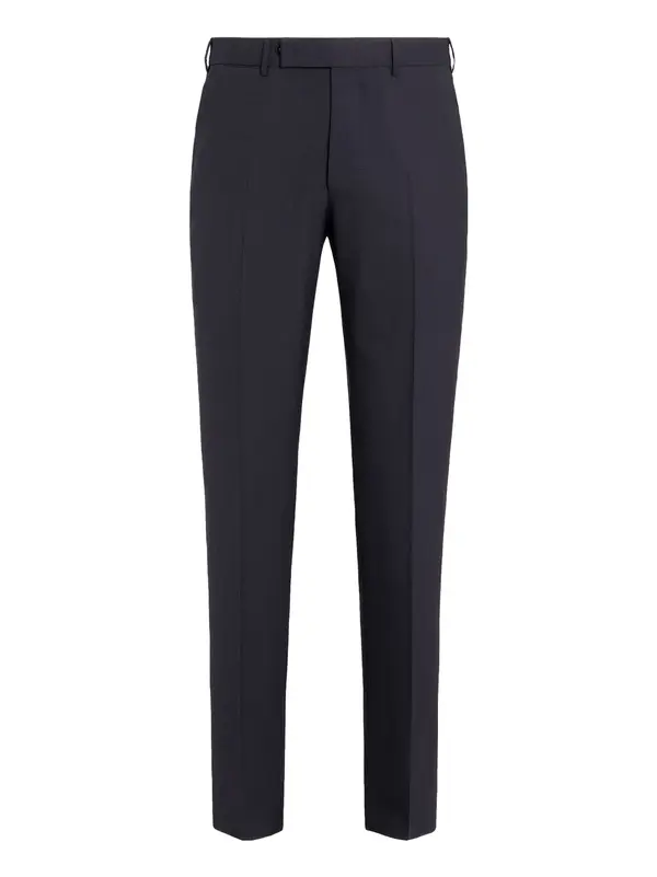 Zegna High Performance Tailored Wool Trousers - Blue