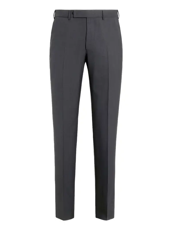 Zegna High Performance Tailored Wool Trousers - Grey