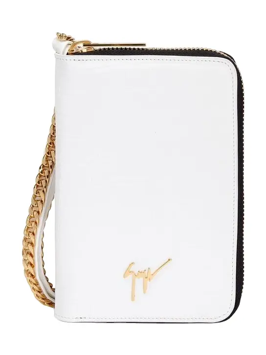 GIUSEPPE ZANOTTI Aymeric Chain-strap Clutch - White