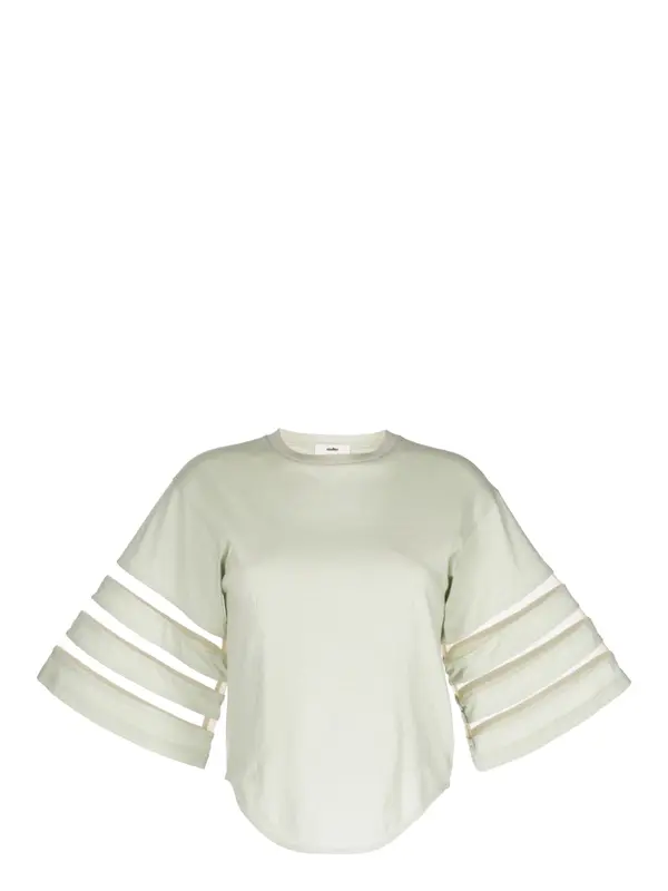 MULLER OF YOSHIOKUBO Cut-out Sleeve T-shirt - Green