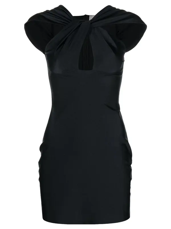 Coperni Twisted Cut-out Mini Dress - Black