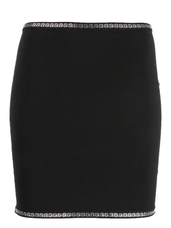 Alexander Wang Crystal-embellished Fitted Mini Skirt - Black