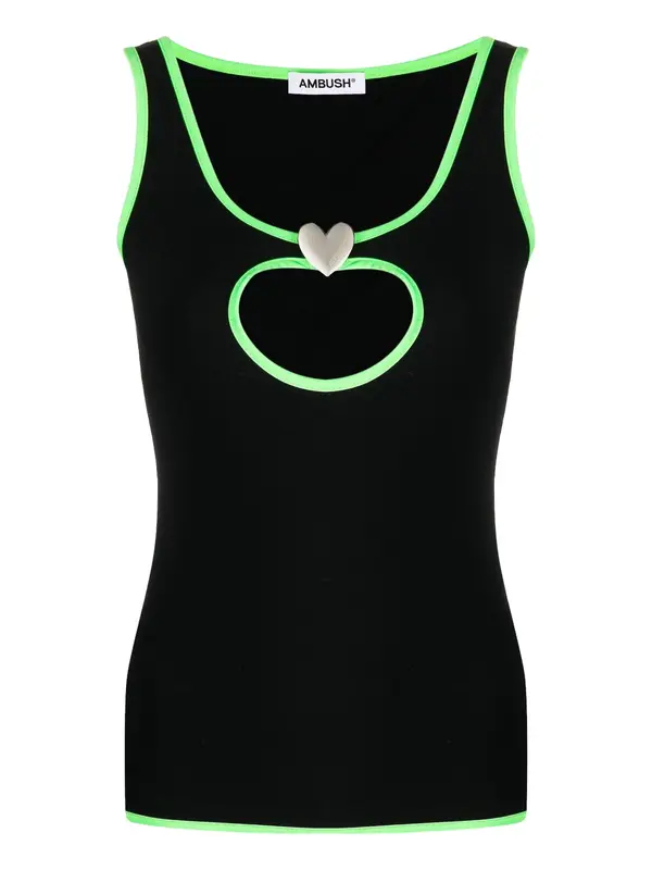 AMBUSH Heart Hole Tank Top - Black