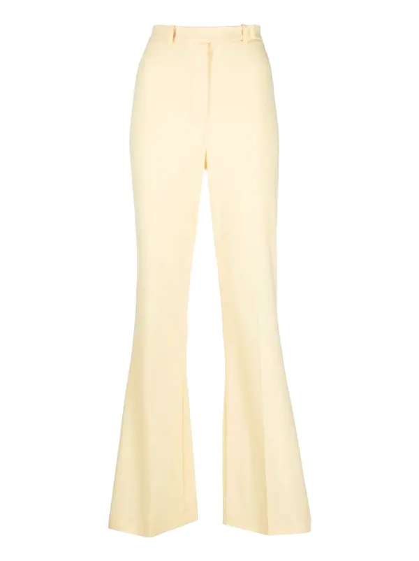 Patrizia Pepe High-waisted Flared Trousers - Yellow