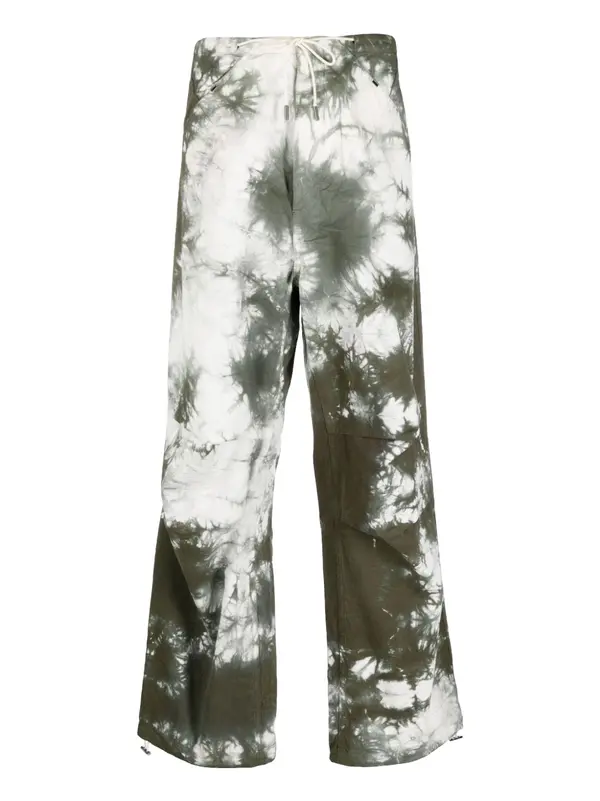 DARKPARK Tie-dye Cargo Trousers - Green