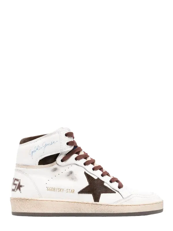 GOLDEN GOOSE Sky-star High-top Sneakers - White