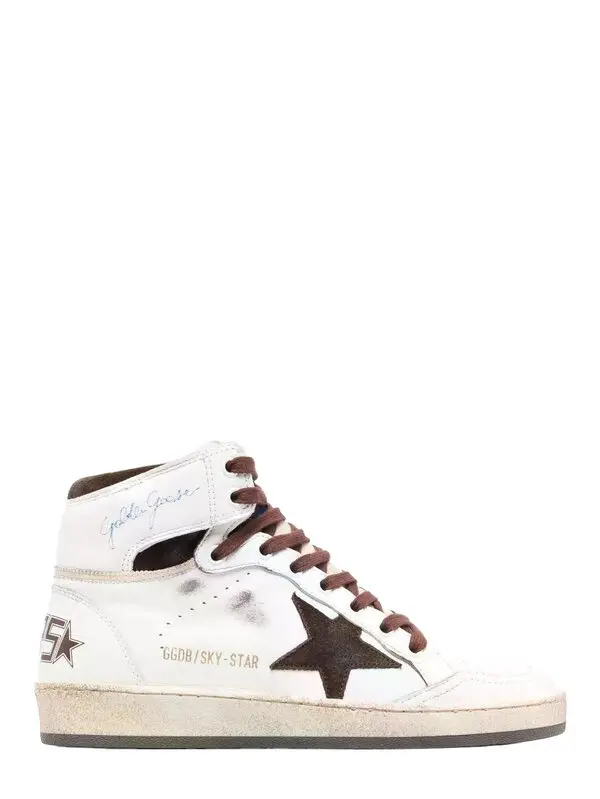 GOLDEN GOOSE Sky-star High-top Sneakers - White