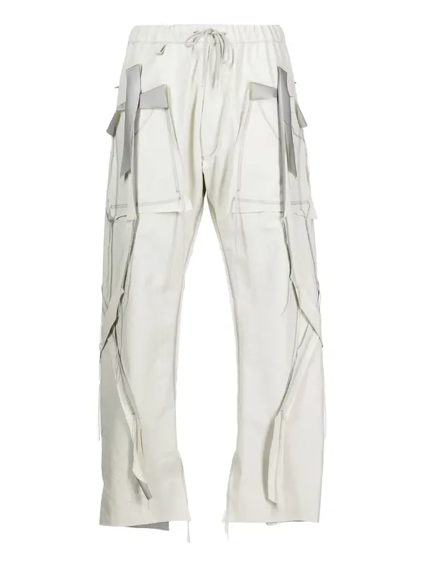 SULVAM Panelled Nylon Trousers - White