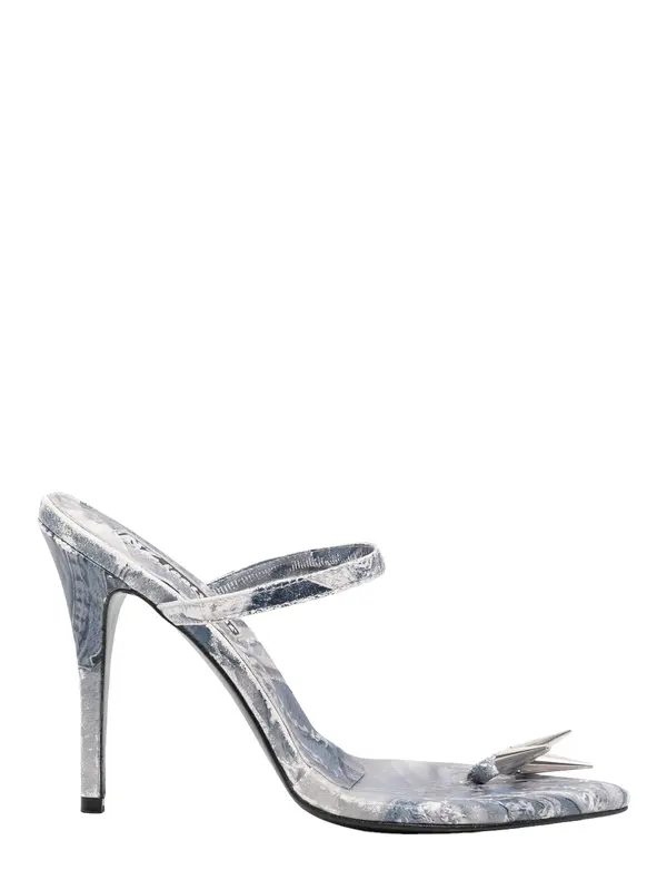 Natasha Zinko Spike-toe Heeled Sandals - Blue