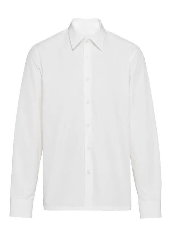 Prada Triangle-logo Cotton Shirt - White