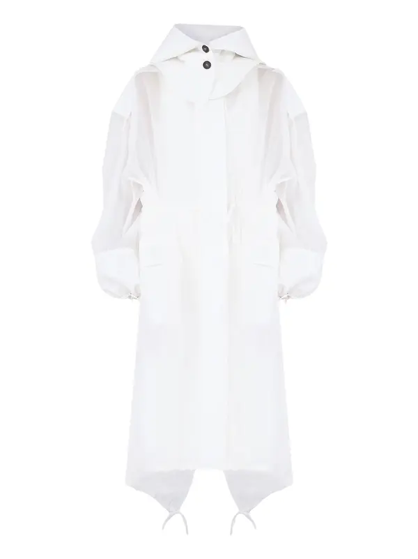 FERRAGAMO Unlined Organza Trench - White