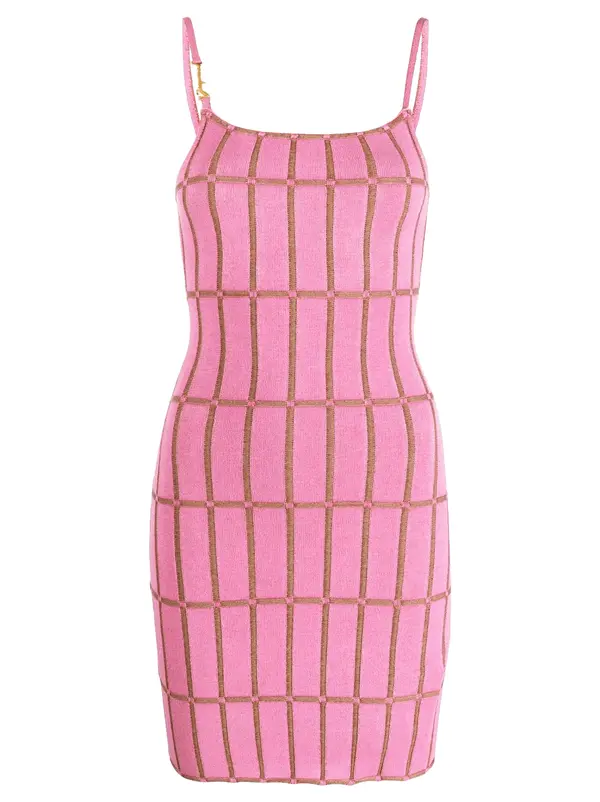 Jacquemus La Robe Maille Malha Mini Dress - Pink