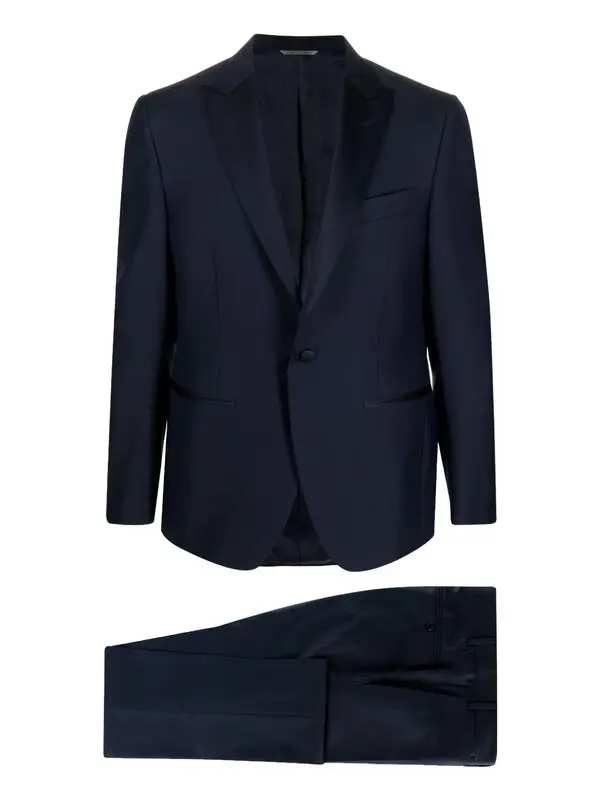 Canali Single-breasted Wool Dinner Suit - Blue