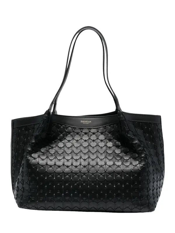 SERAPIAN Mini Secret Mosaico Handbag - Black