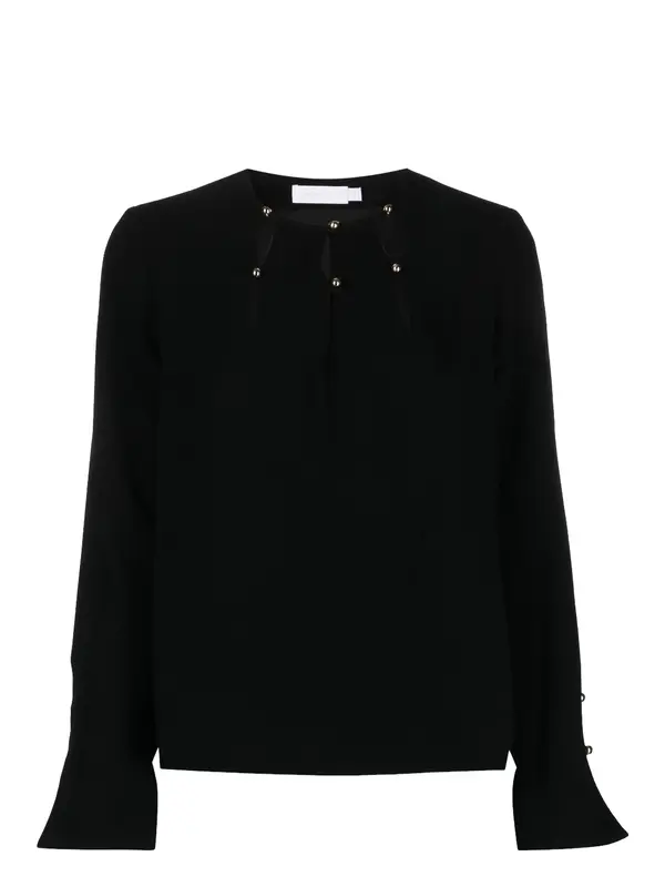 Simkhai Sharon Long-sleeve Blouse - Black