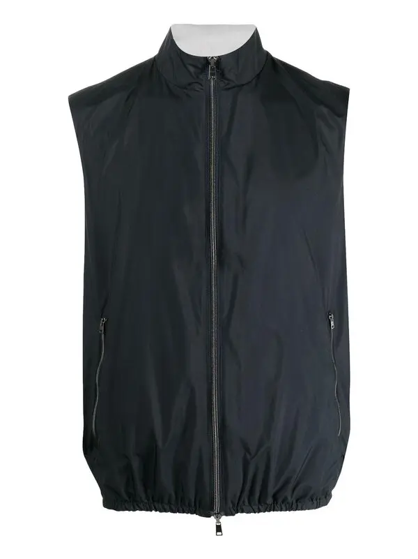 Herno High-neck Zip-fastening Gilet - Blue