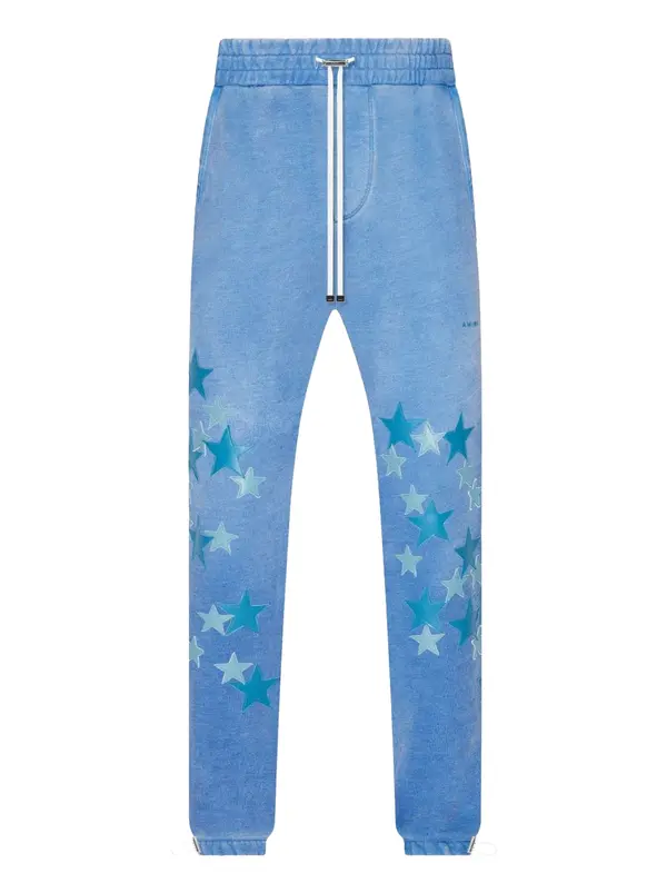 Amiri Star-patch Cotton Track Pants - Blue