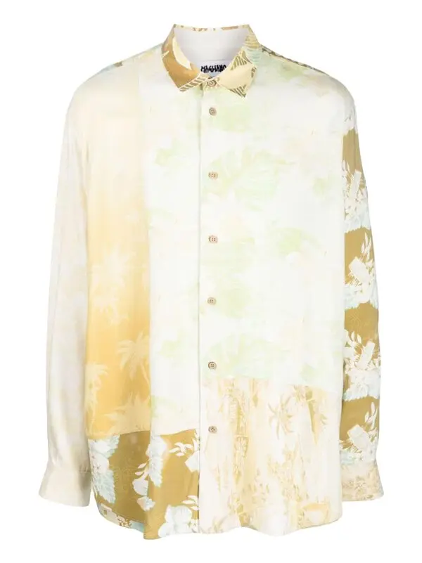 MAGLIANO Graphic-print Cotton Shirt - Yellow