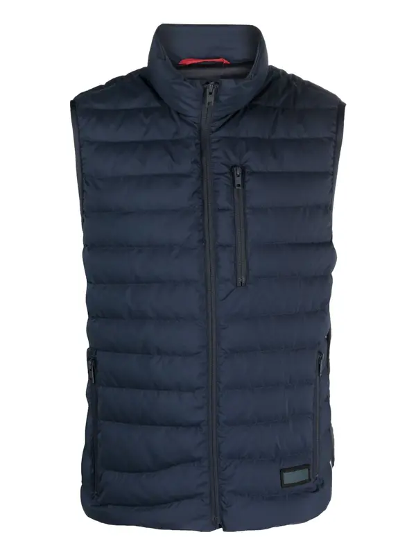 FAY High-neck Padded Gilet - Blue