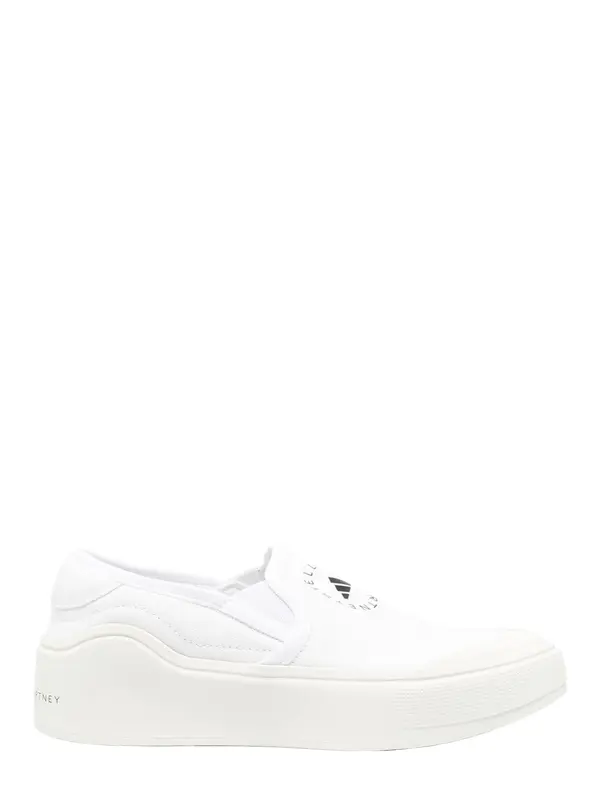 Adidas By Stella McCartney Logo-print Slip-on Sneakers - White