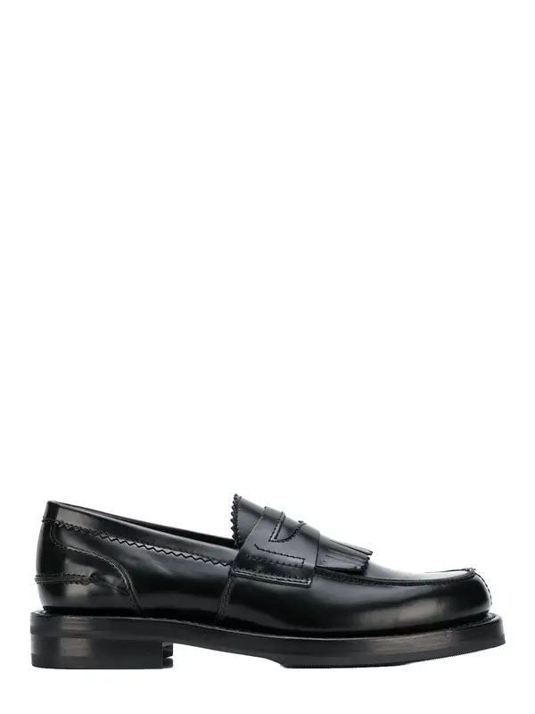 Our Legacy Fringed Leather Loafers - Black