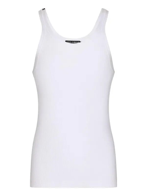 Dolce & Gabbana Fine-rib Tank Top - White