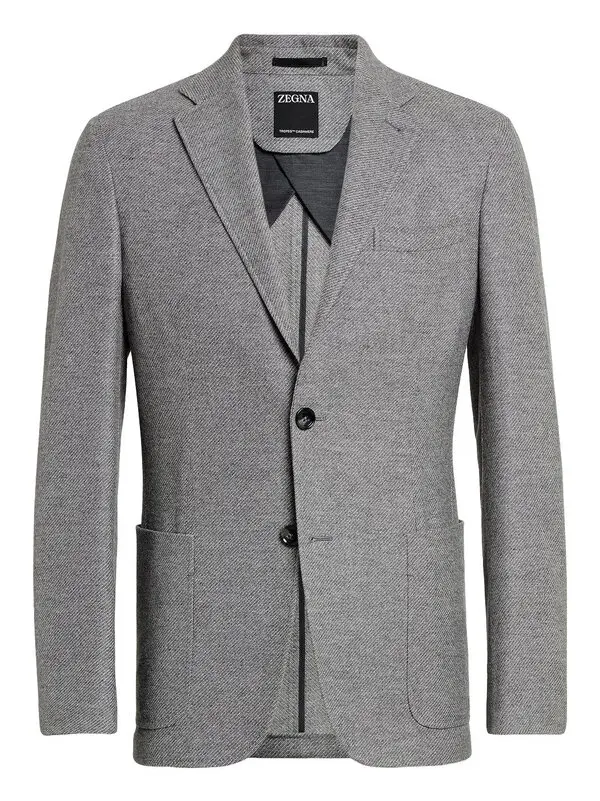 Zegna Trofeo Single-breasted Cashmere Jacket - Grey