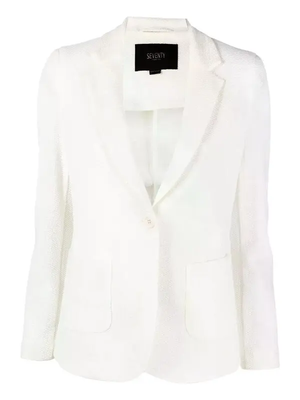 Seventy Textured Finish Blazer - White