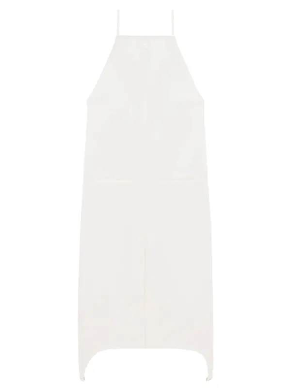 COURREGES Square-neck Midi Dress - White