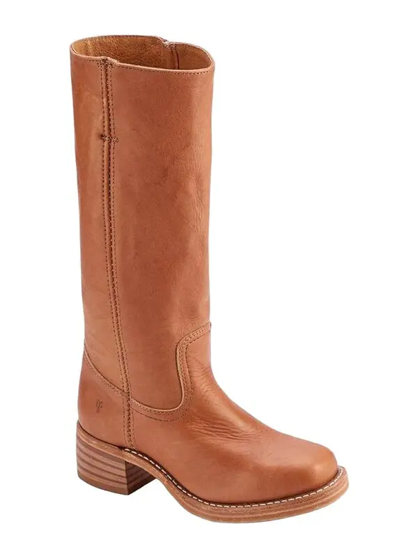 THE FRYE COMPANY Campus Tall Leather Riding Boots - Saddle