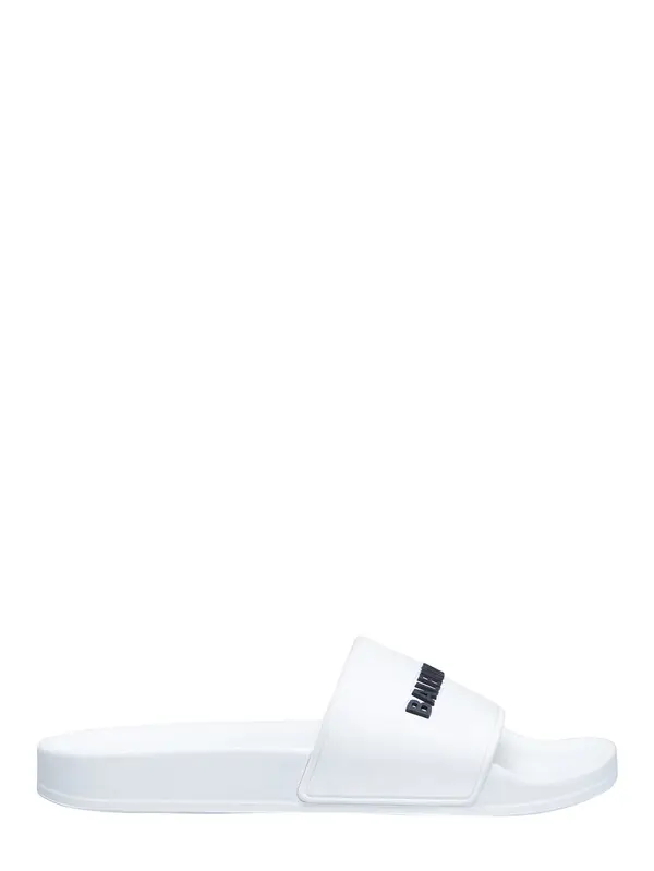 Balenciaga Pool Slide Sandals - 9034 White Black