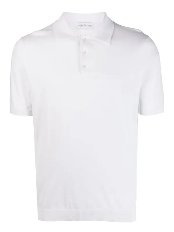 BALLANTYNE Short-sleeve Cotton Polo Shirt - White