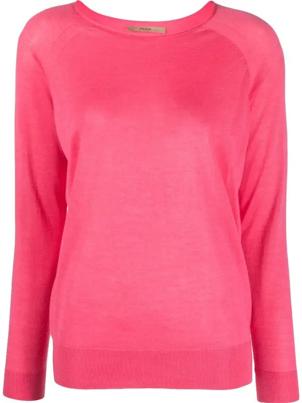 NUUR Long-sleeved Knitted Jumper - Pink