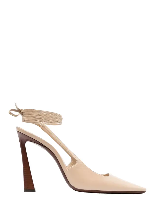 Saint Laurent Blade 105 Slingback Pumps - Neutrals