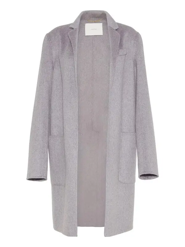 Adam Lippes Gina Open-front Cashmere Coat - Grey
