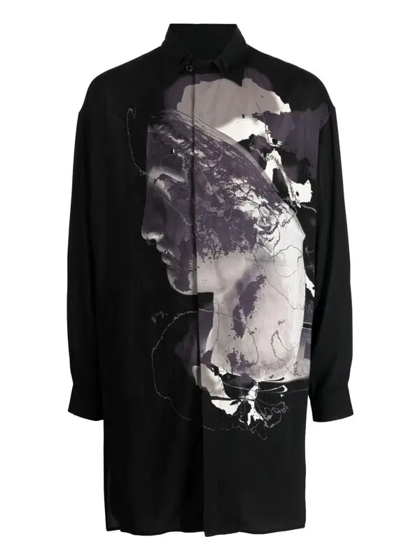 Yohji Yamamoto 218/1+227/1 R-yohji Has B Shirt - Black