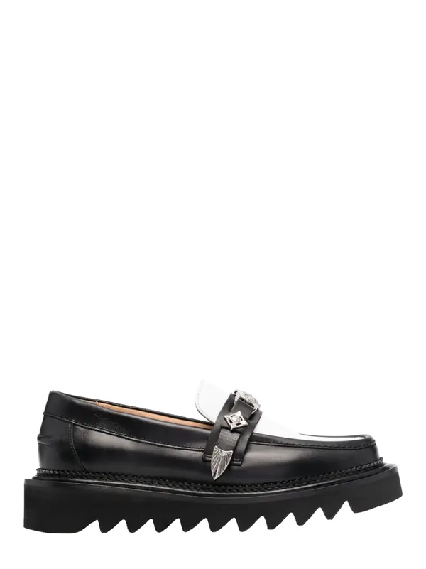 Toga Buckle-detail Loafers - Black