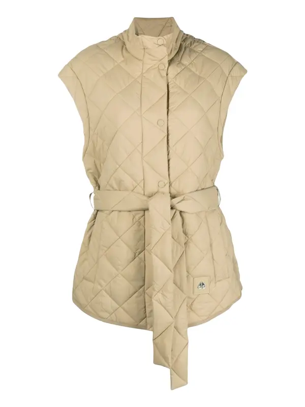 Moose Knuckles St. Clair Belted Quilted Gilet - Neutrals