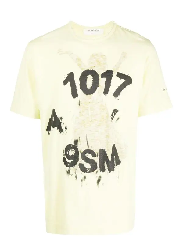 1017 Alyx 9sm Logo-print Cotton T-shirt - Yellow
