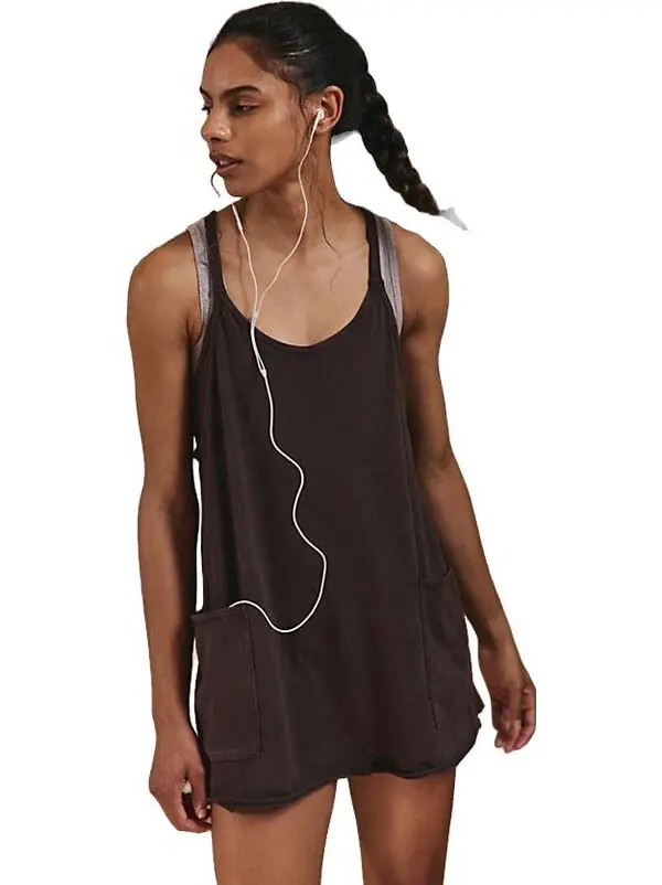 Free People Hot Shot Mini Dress - Chocolate