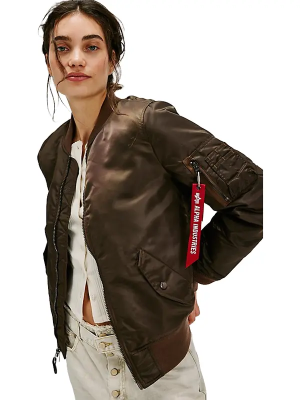 Alpha Industries Ma-1w Bomber Jacket - Chocolate