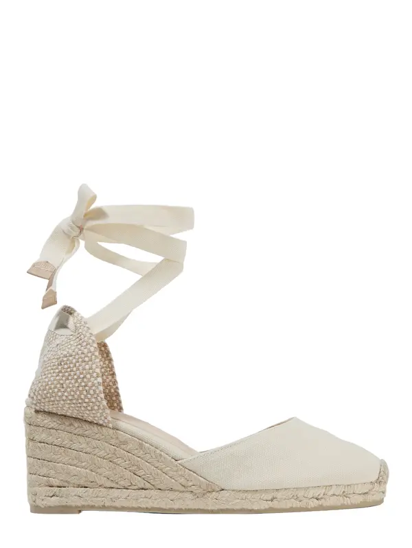 CastaÑer Carina 60 Canvas Wedge Espadrilles - Ivory