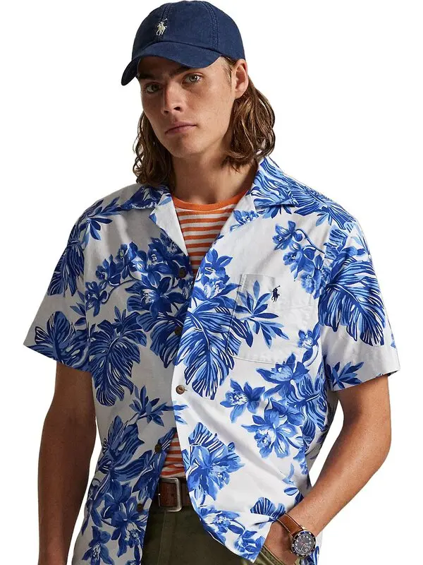 Ralph Lauren Classic Fit Tropical-print Camp Shirt - White Tropical