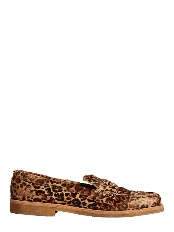 Golden Goose Jerry Leopard Penny Loafers - Beige