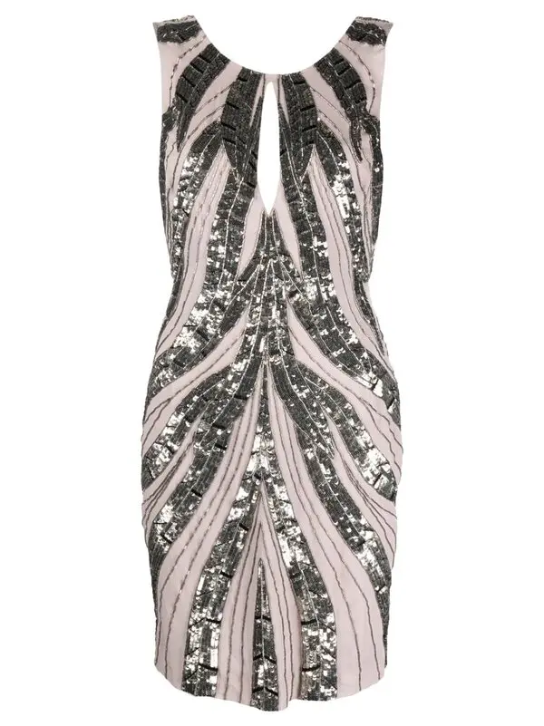 Roberto Cavalli Sequin-embellished Mini Dress - Grey