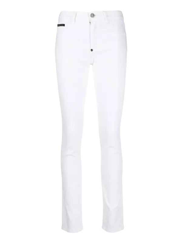 Philipp Plein Mid-rise Jeggings - White